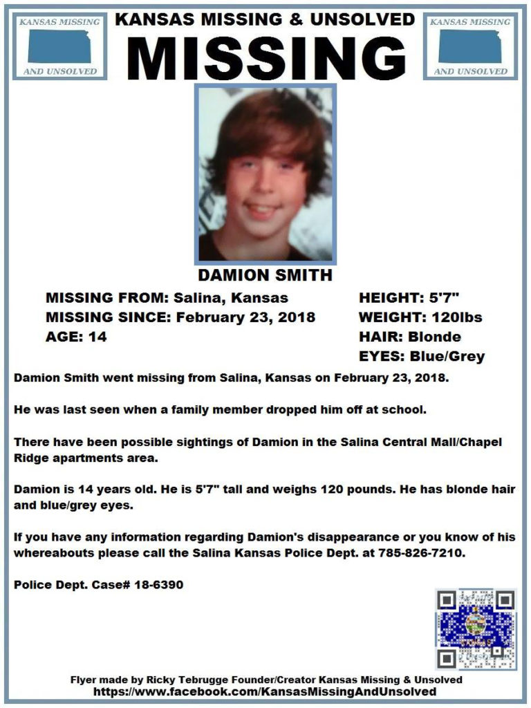 Missing Salina Teen Sought