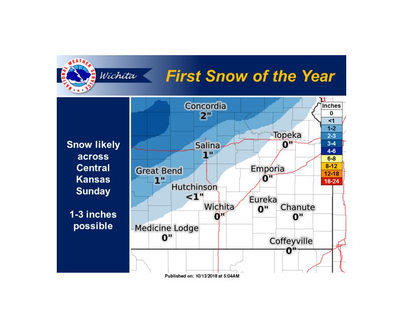 First Snow of the Season Expected