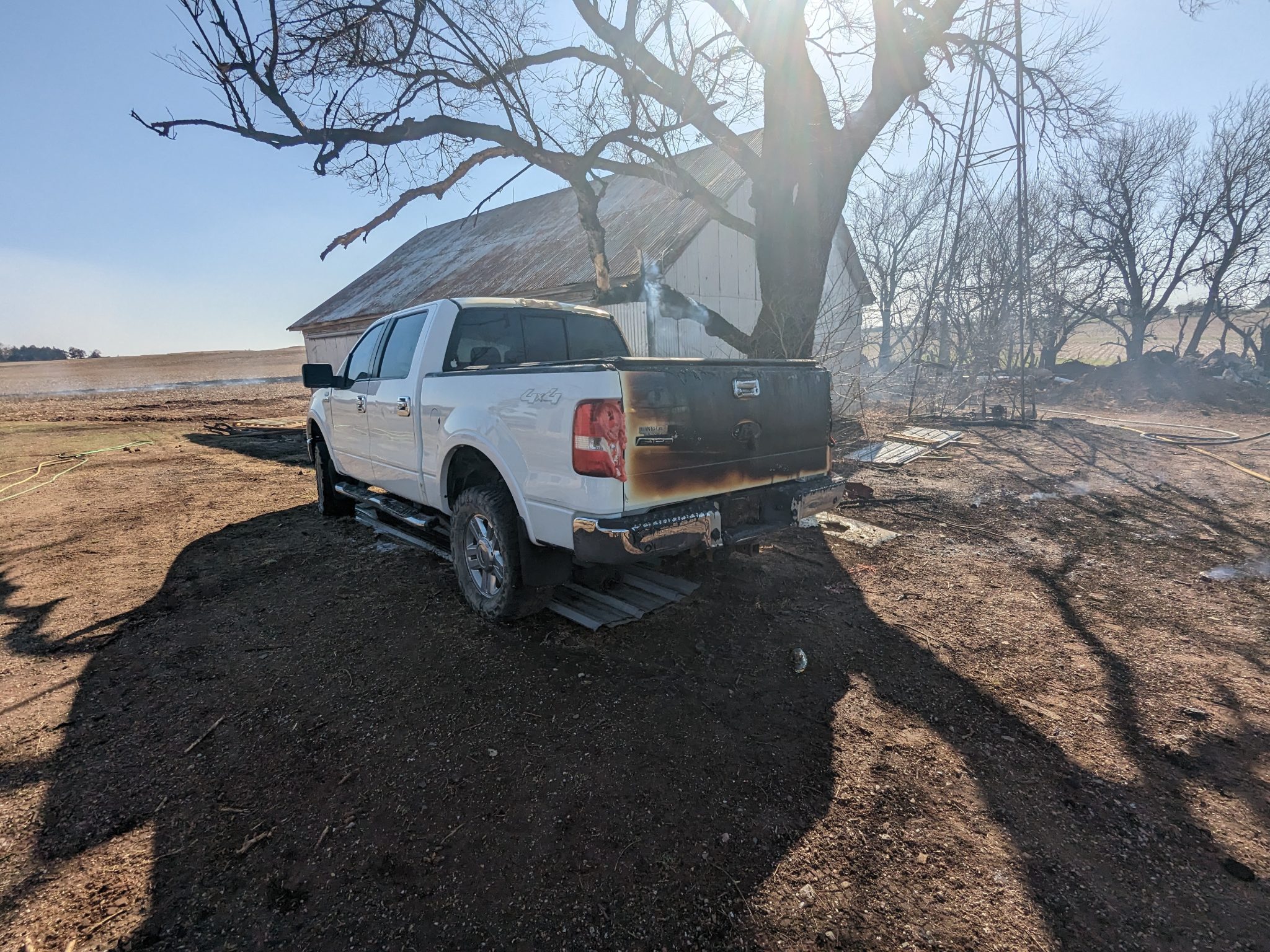 Wind Pushed Fire Destroys Barn