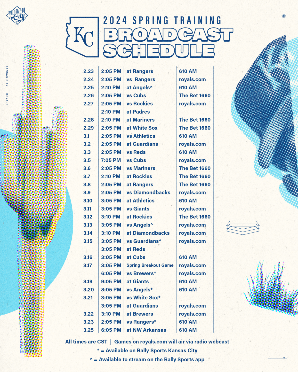 ROYALS ANNOUNCE 2024 SPRING TRAINING BROADCAST SCHEDULE