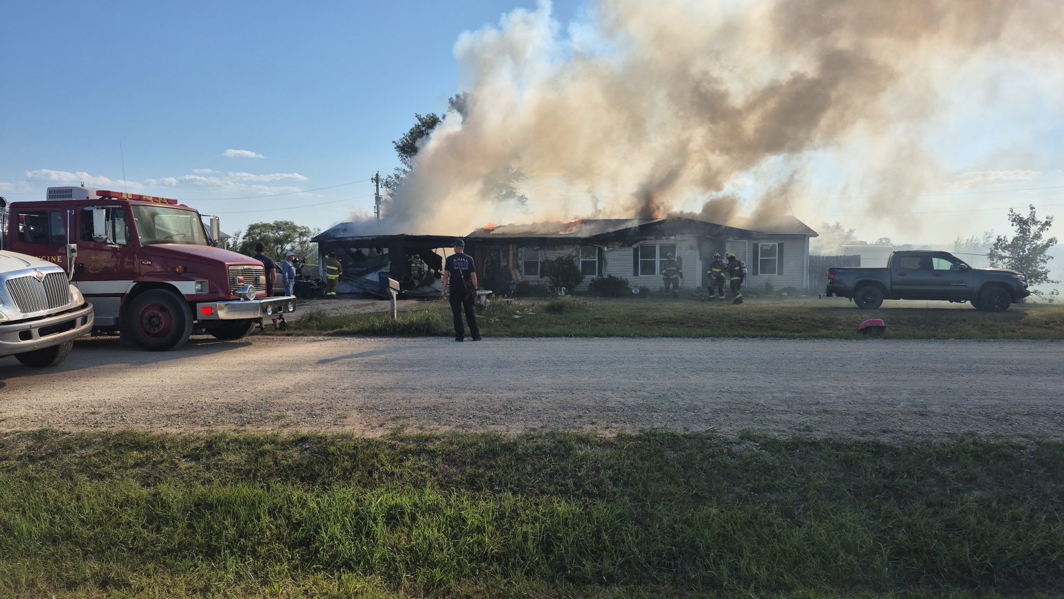 Grill Fire Destroys Mobile Home